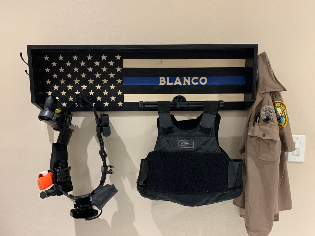 Police Tactical Gear Rack|anniversary |birthday| Fathers Day| Thin Blue ...