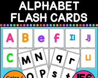 Large Alphabet Flash Cards - Etsy UK
