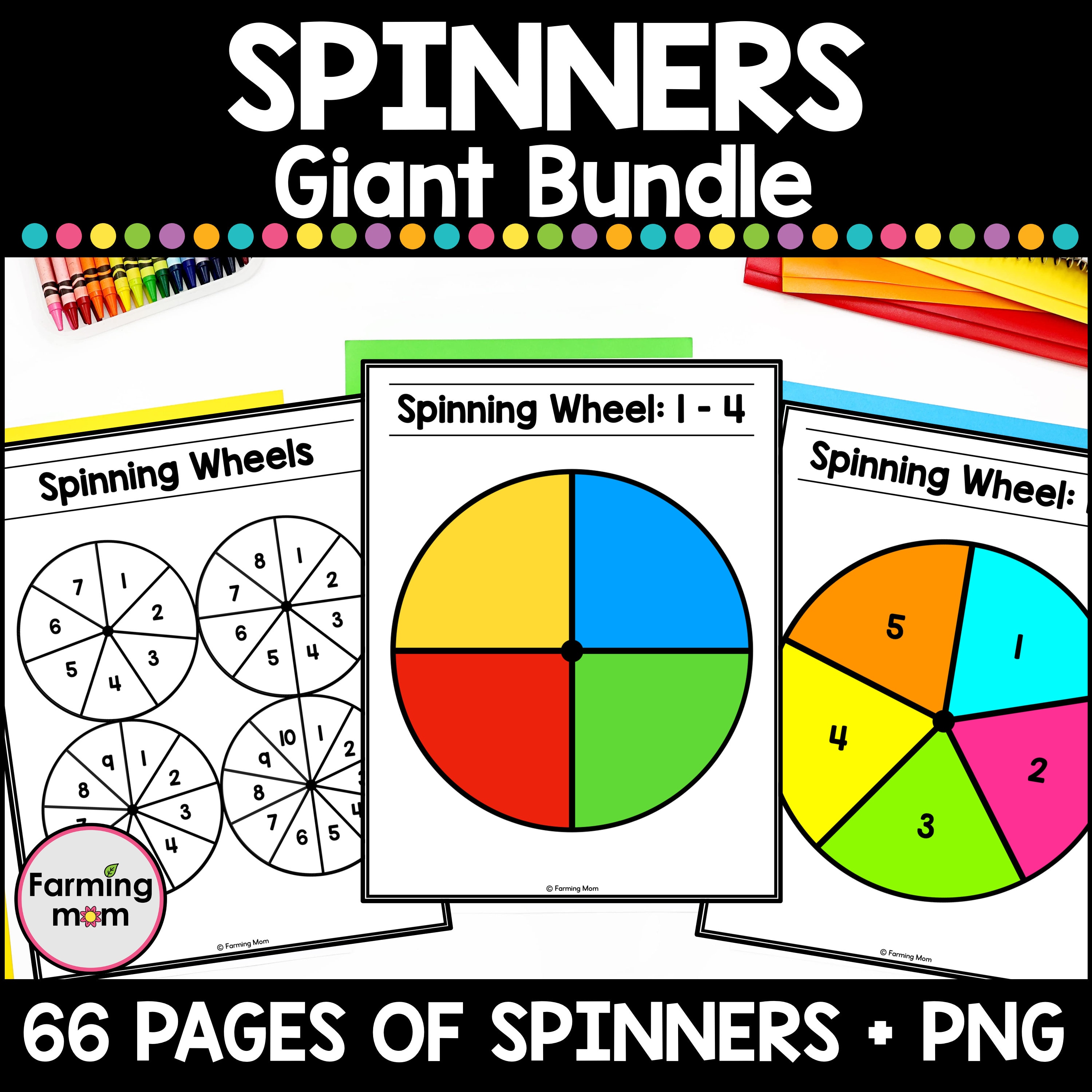 Game Board Spinner Printable Bundle - Etsy