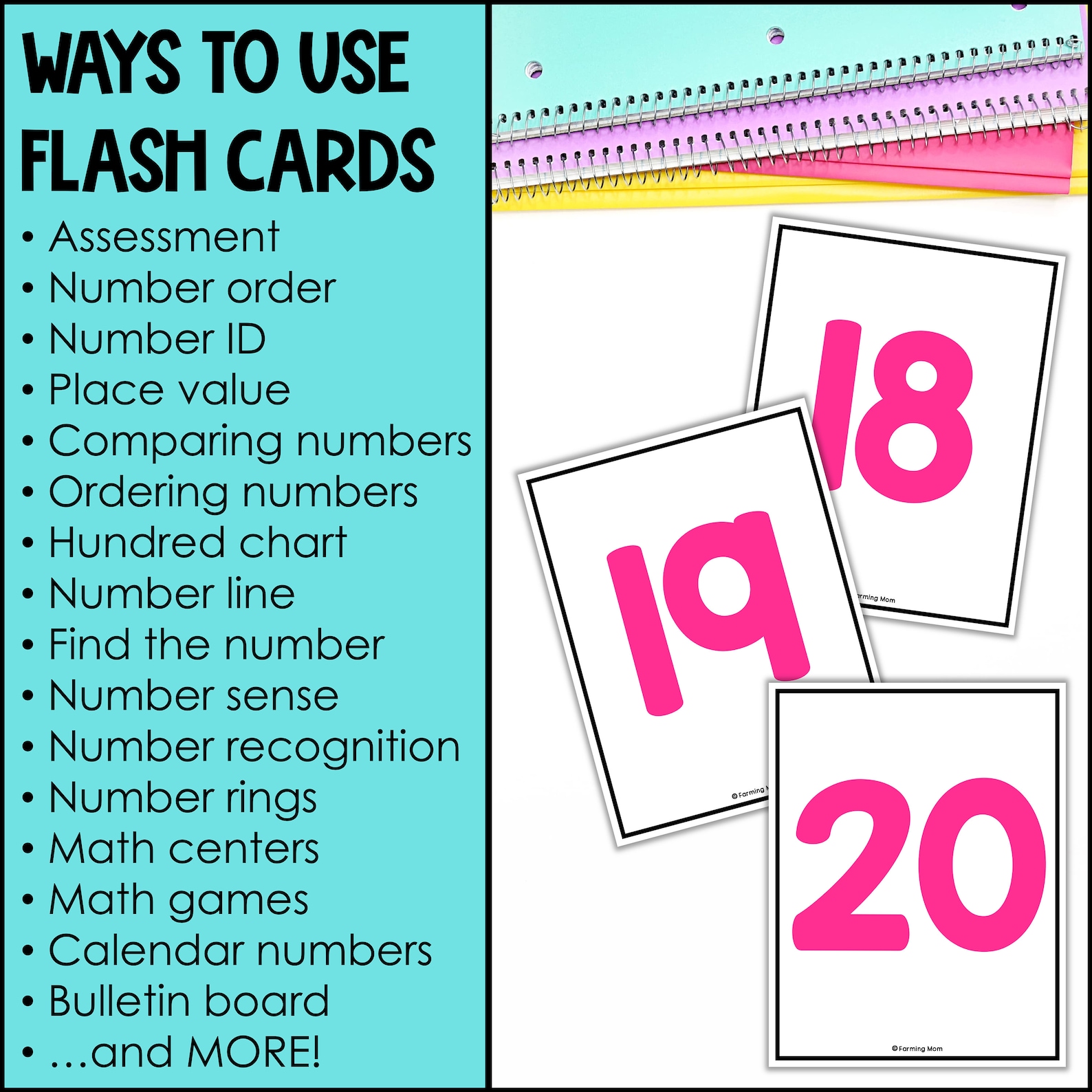 Number Flash Cards Numbers 1-100 Printable Flashcards for Kids - Etsy