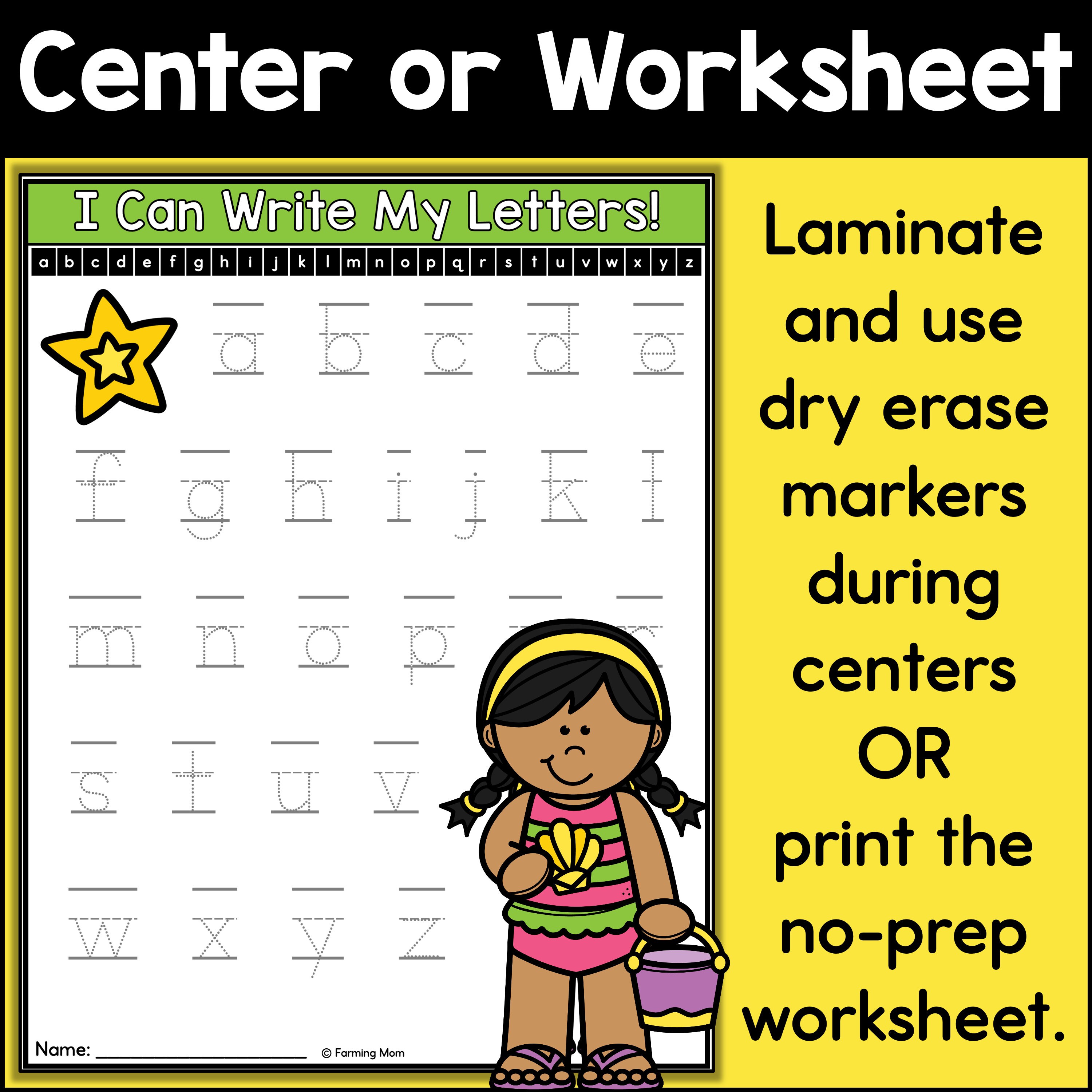 Summer Writing Alphabet Letters and Numbers Tracing Pages Handwriting ...