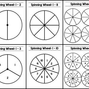 Game Board Spinner Printable Bundle - Etsy