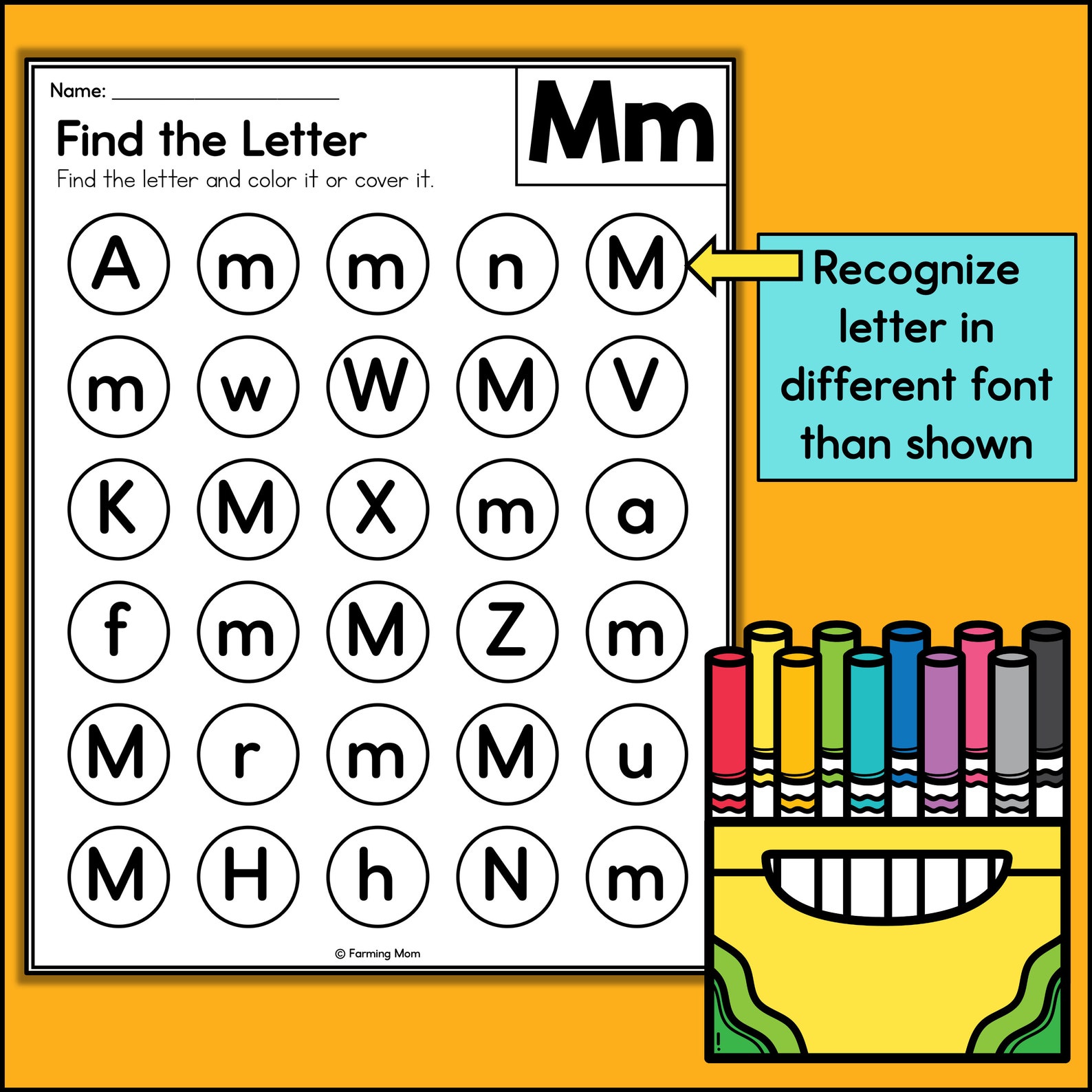 Alphabet Letters Search and Find the Letter Worksheets for Kids ...