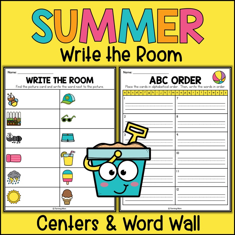 Summer Words Scavenger Hunt for Kids Vocabulary Flash Cards and ...