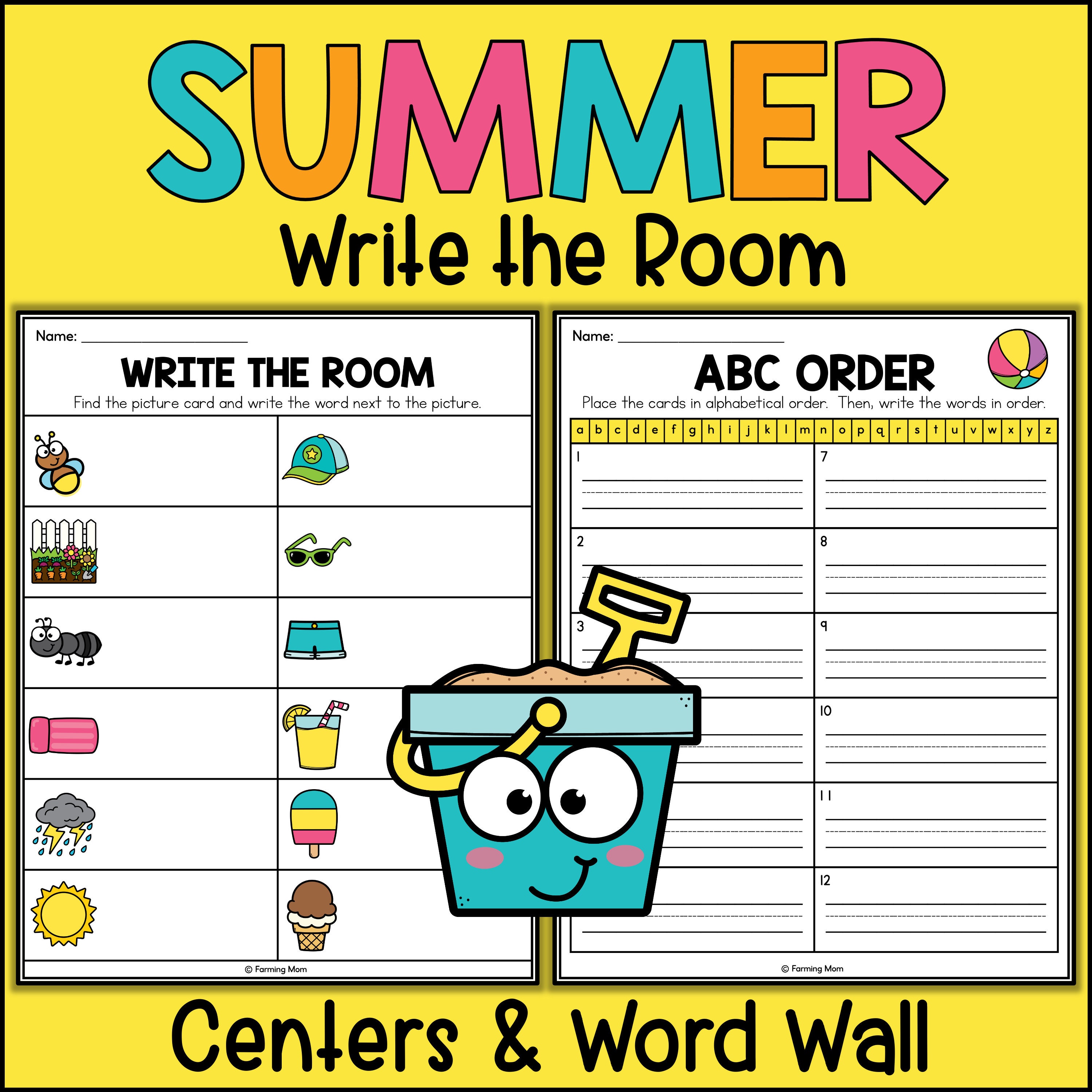 Summer Words Scavenger Hunt for Kids Vocabulary Flash Cards and ...