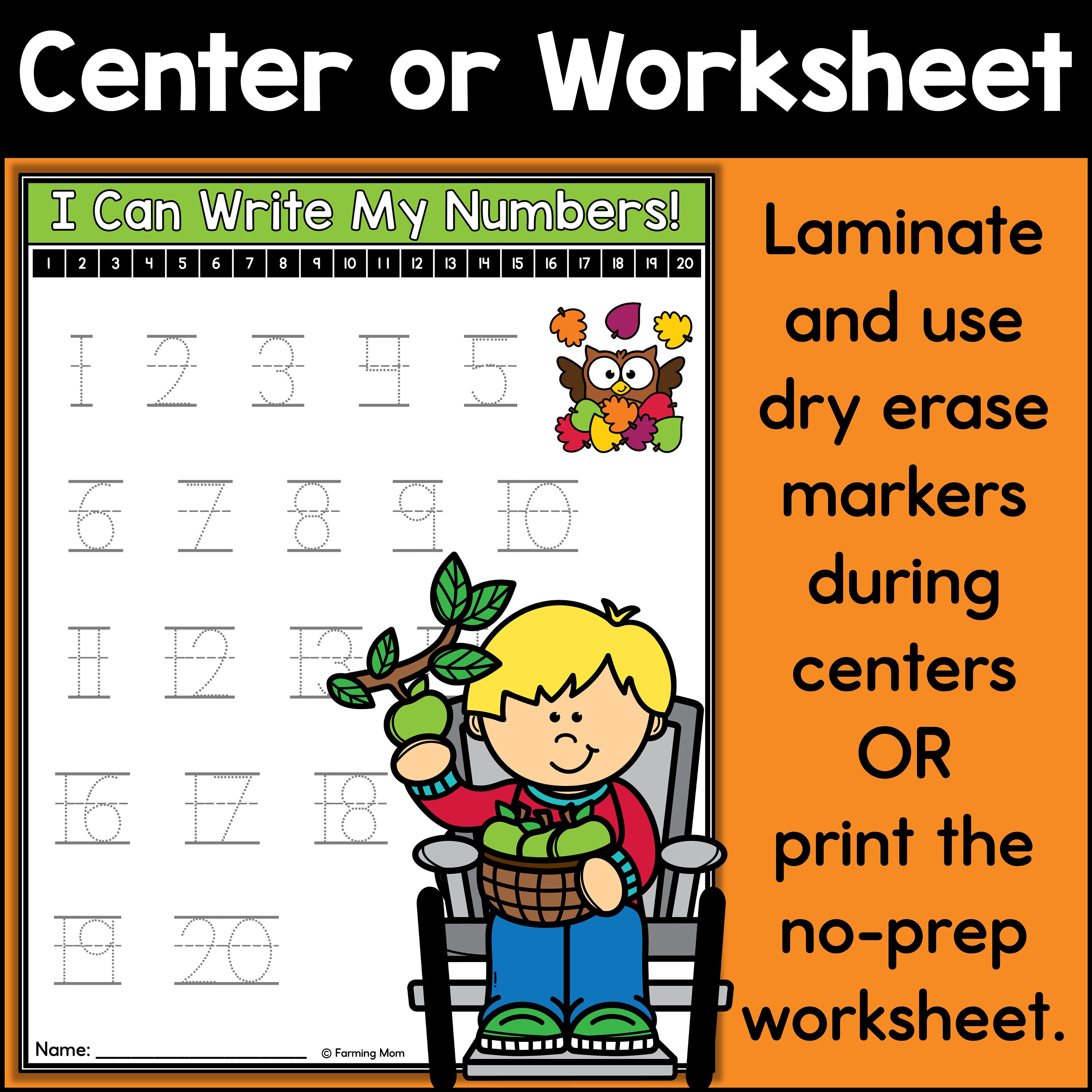 Fall Tracing Numbers Worksheet and Alphabet Coloring Pages for Kids ...