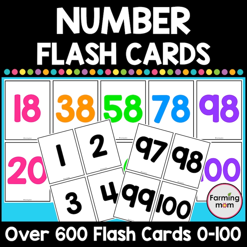 Number Flash Cards - Etsy