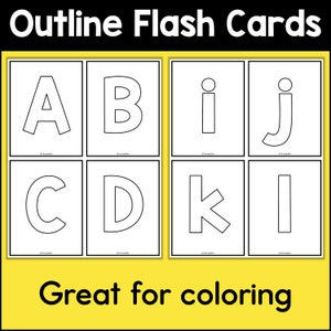 Alphabet Flashcards Printable A to Z Letter Flash Cards for Kids - Etsy
