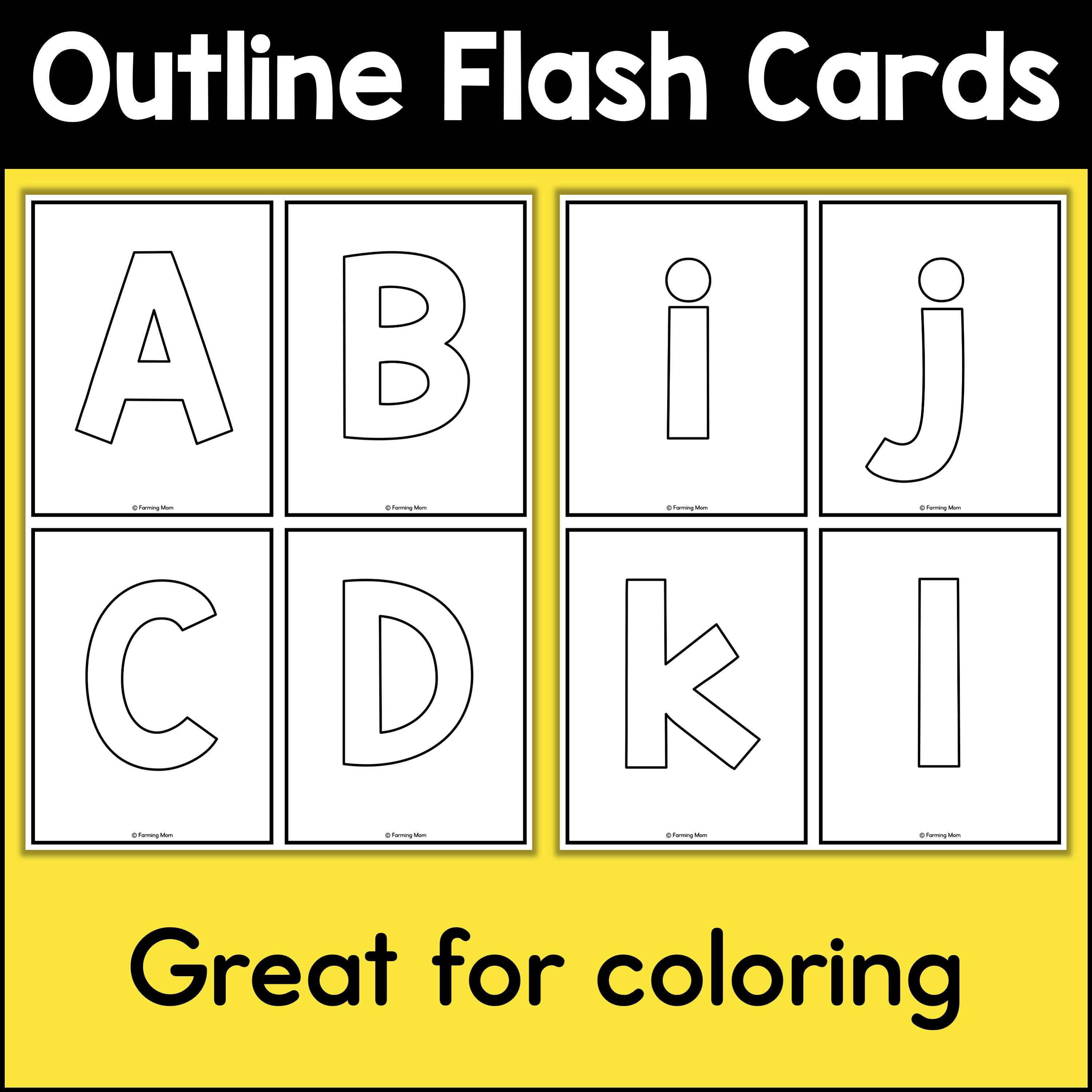 Alphabet Flashcards Printable A to Z Letter Flash Cards for Kids - Etsy