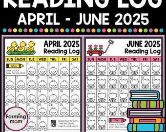 Monthly Reading Log for Kids Winter Coloring Pages 2025 Printable ...