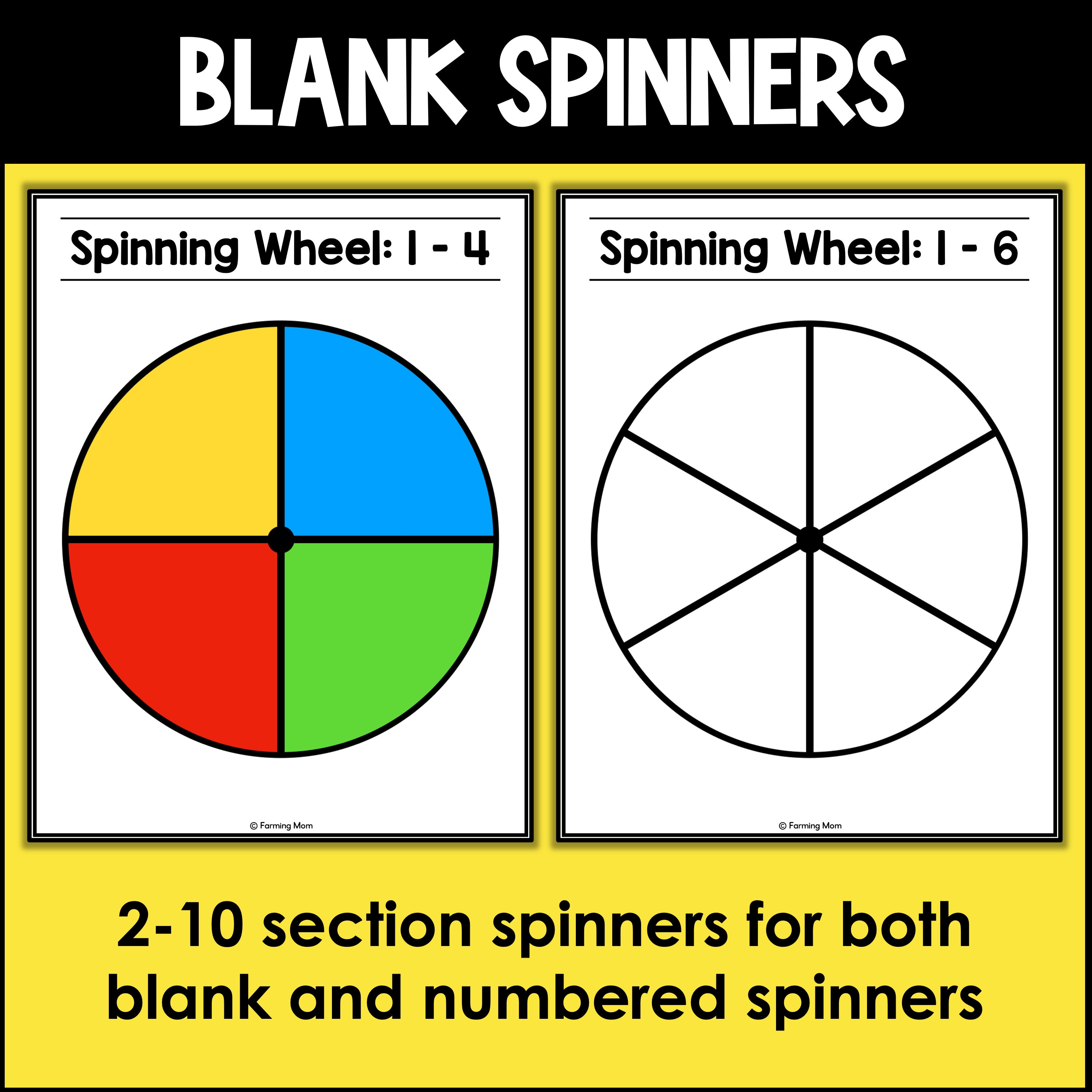 Probability Spinner Template