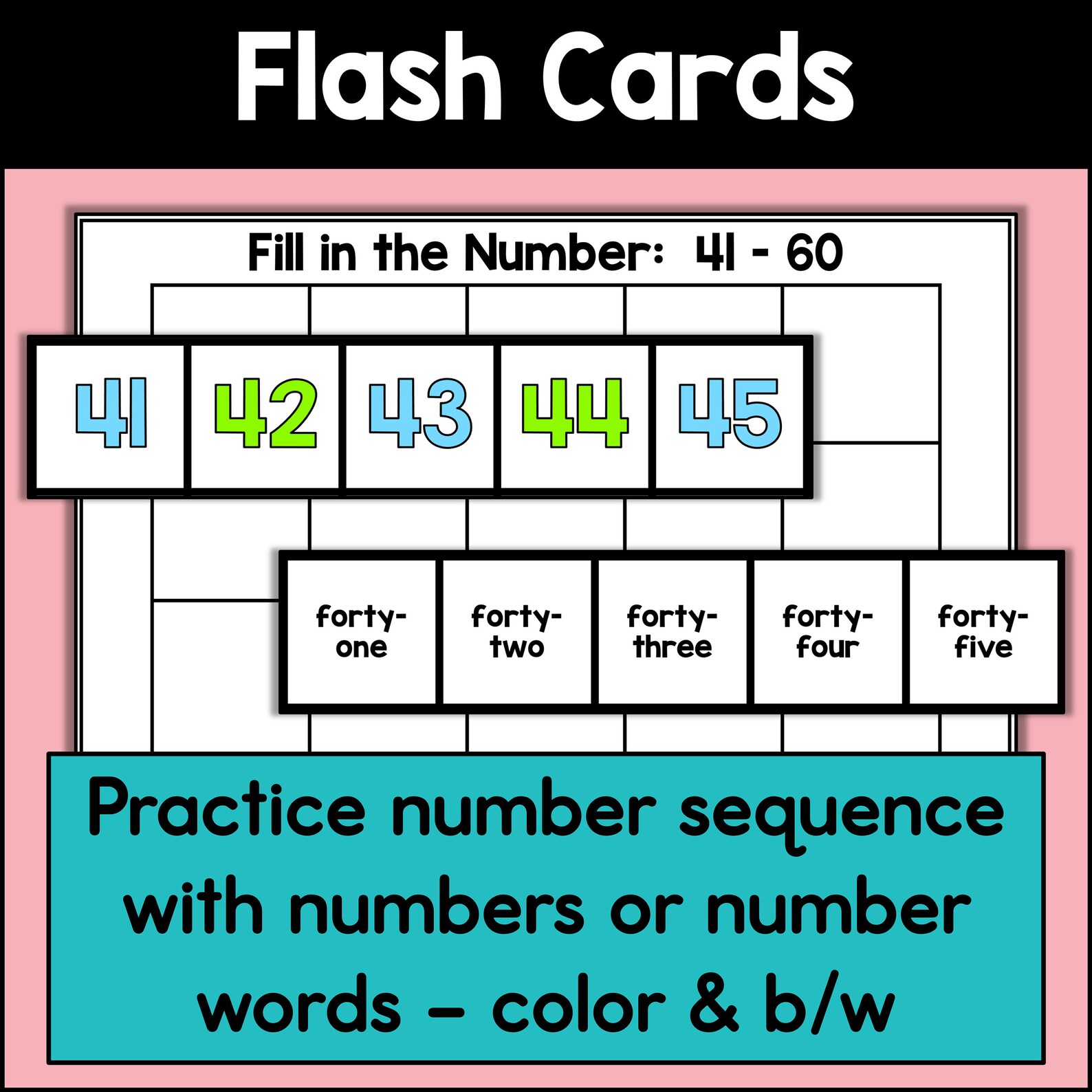 Number Flashcards Printable Tracing Numbers 1-100 Chart for Kids ...