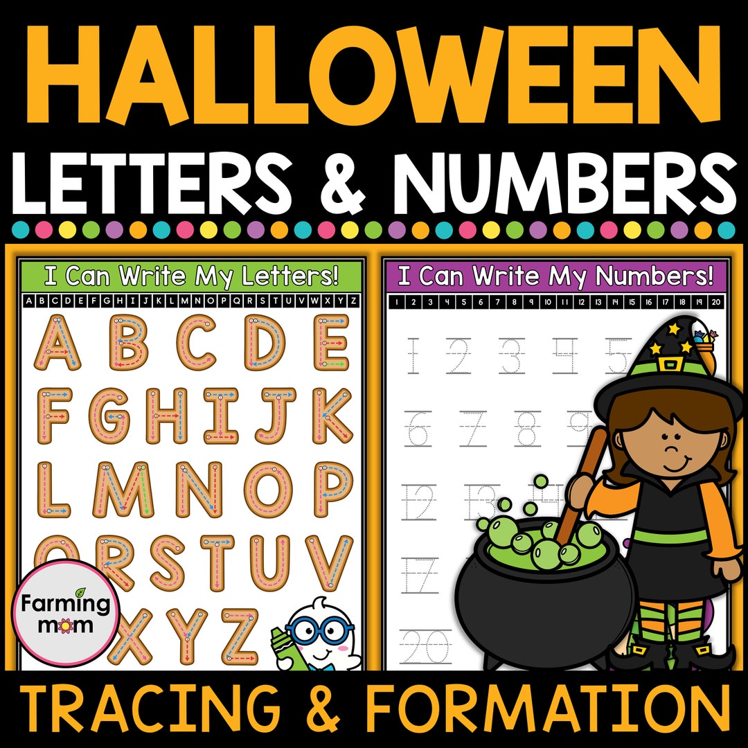 Halloween Tracing Worksheets and Alphabet Coloring Pages for Kids ...