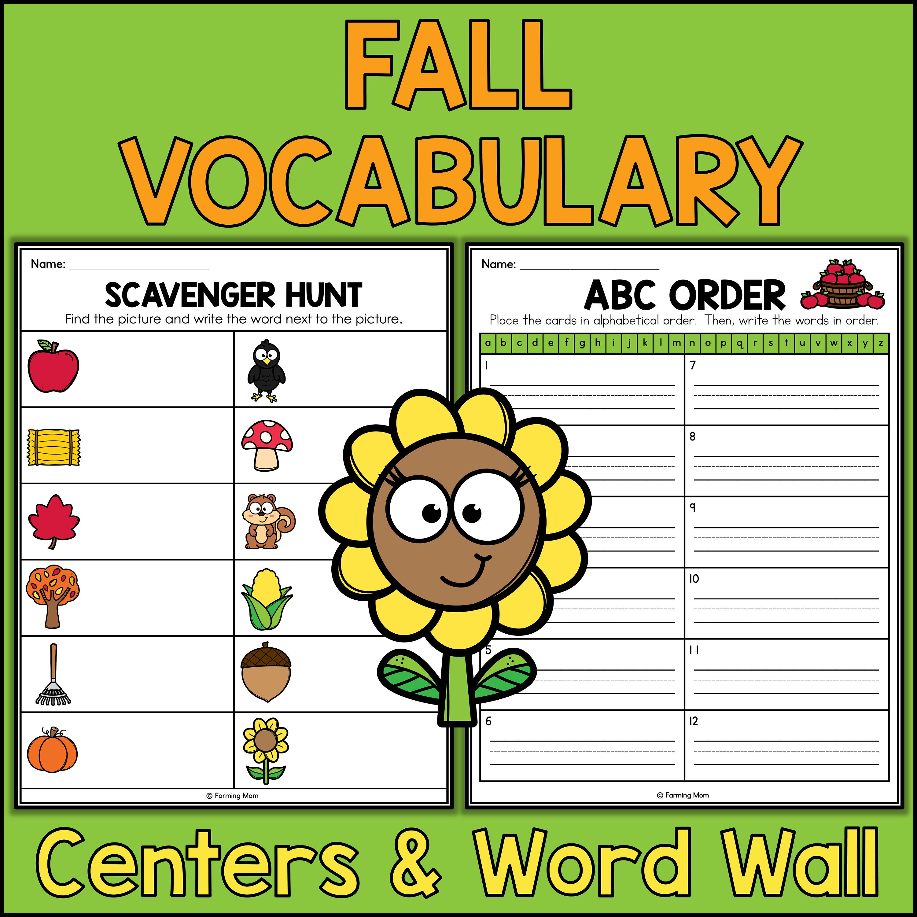 Fall Scavenger Hunt Printable Worksheets for Kids Fall Word Games Kids ...
