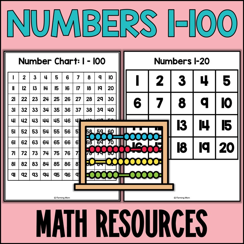 Number Flashcards Printable Tracing Numbers 1-100 Chart for Kids ...