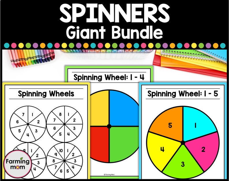 Game Board Spinner Printable Bundle - Etsy