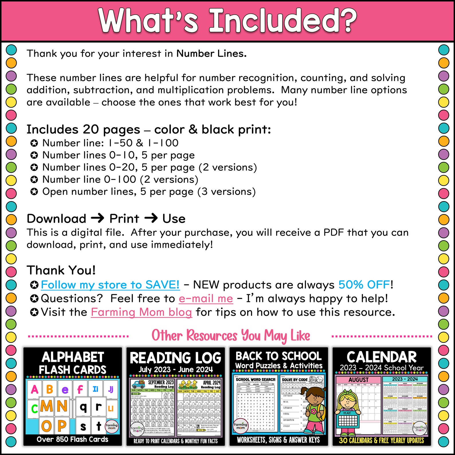 Number Line 1-20 Math Worksheet Printable and Counting to 100 for Kids ...