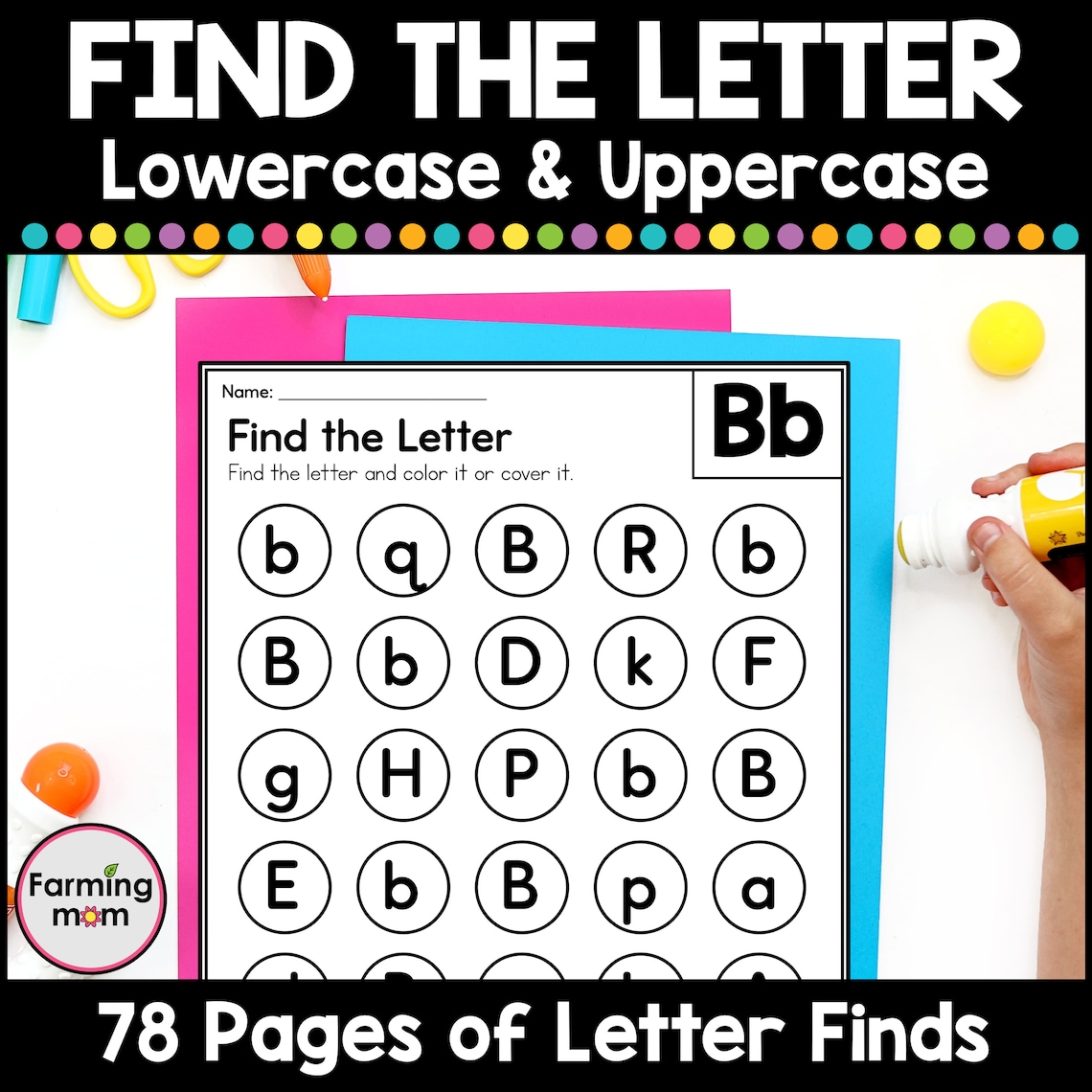 Alphabet Letters Search and Find the Letter Worksheets for Kids ...