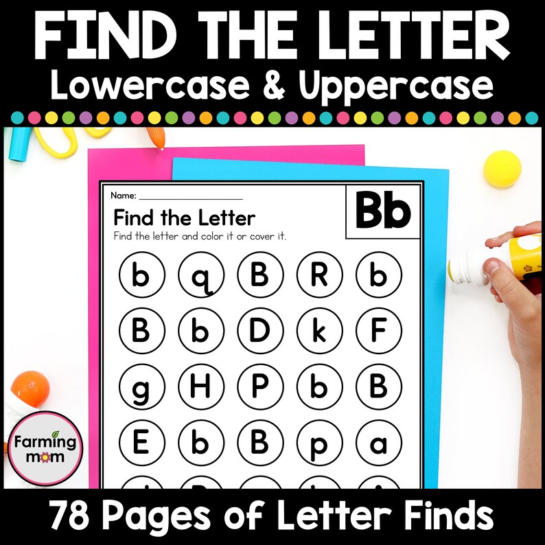 Alphabet Letters Search and Find the Letter Worksheets for Kids ...
