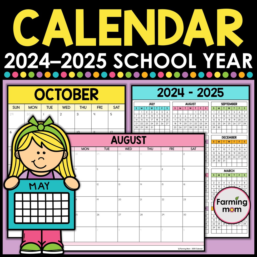 2024-2025 Calendar Homeschool Planner Printable for School - Etsy