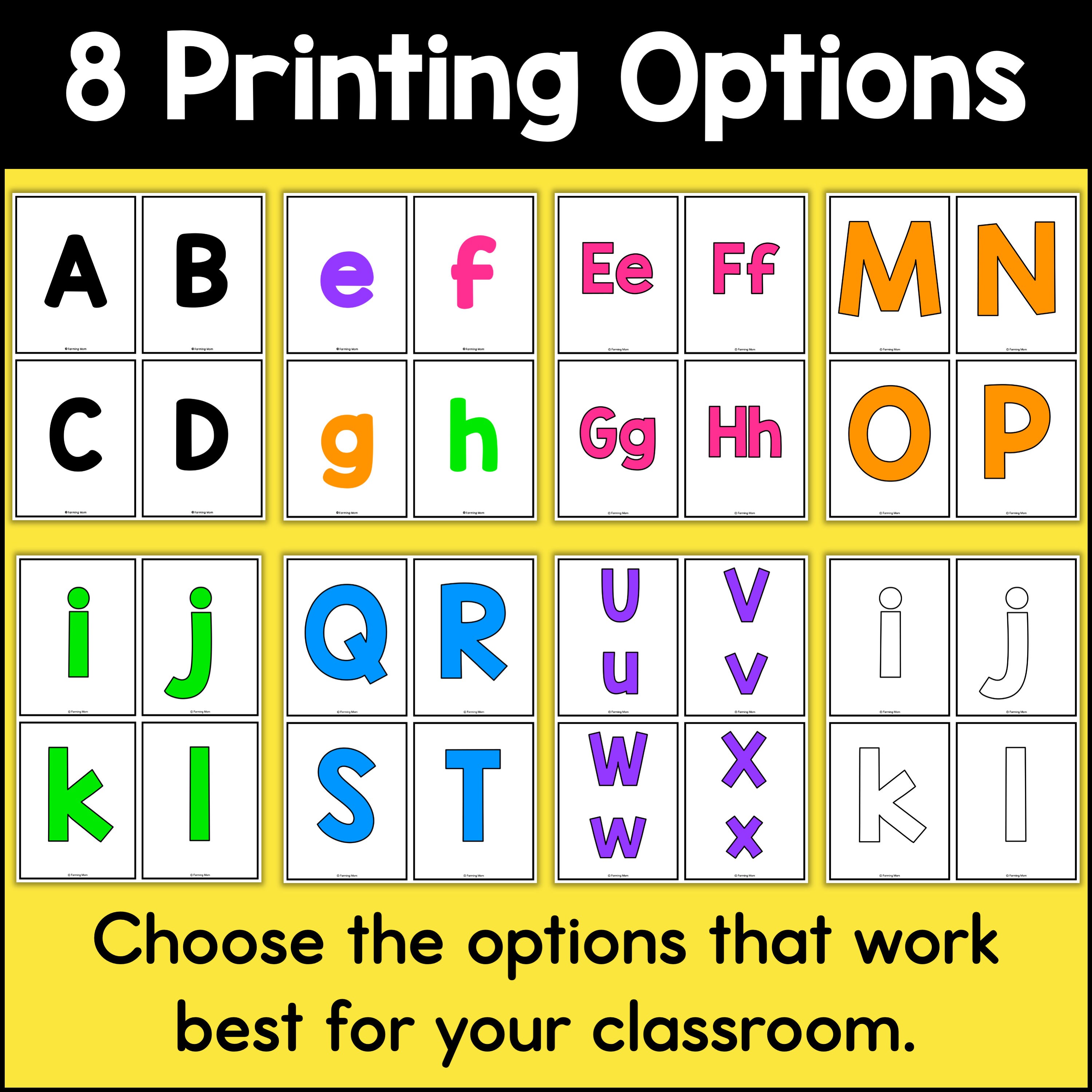 Alphabet Flashcards Printable A to Z Letter Flash Cards for Kids - Etsy