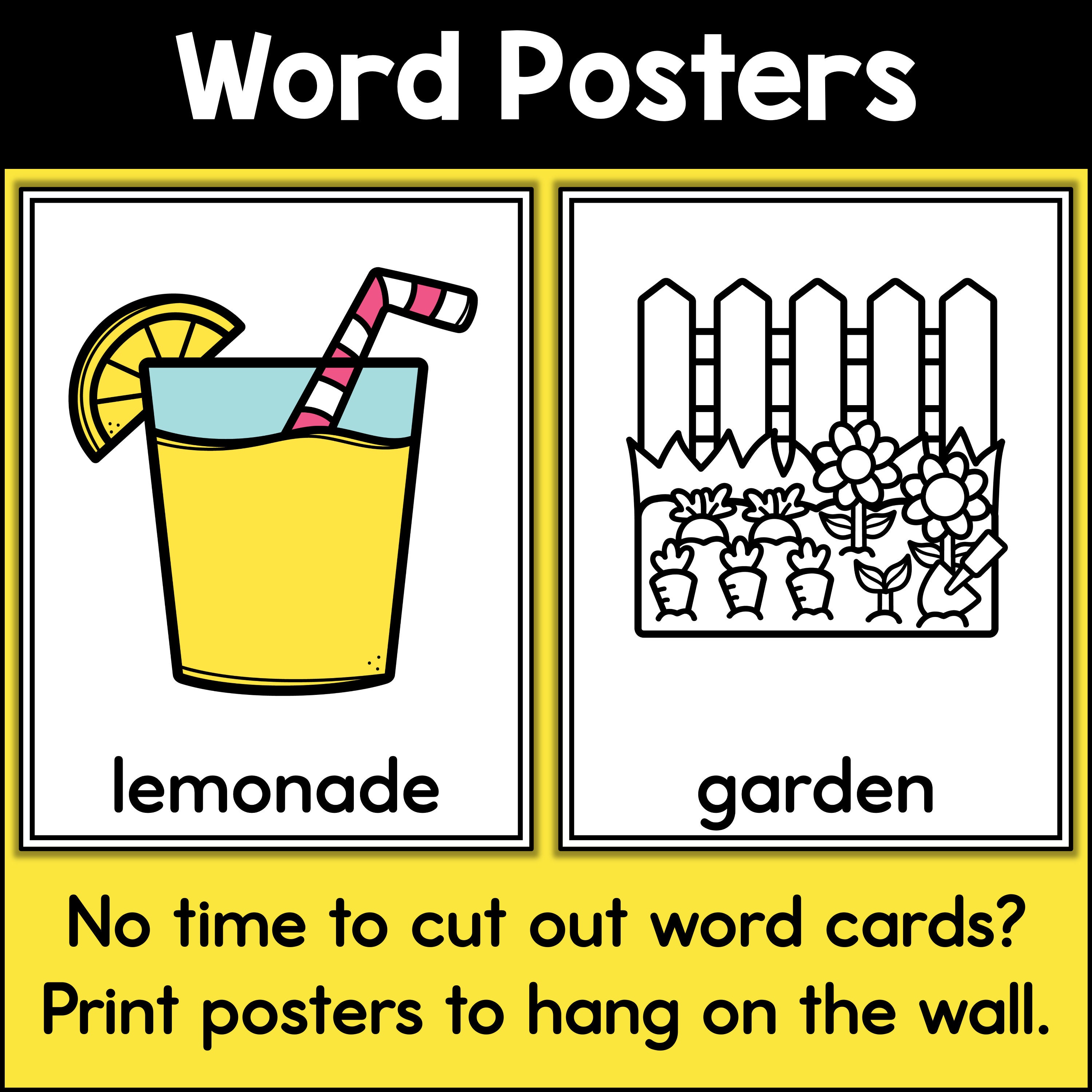 Summer Words Scavenger Hunt for Kids Vocabulary Flash Cards and ...