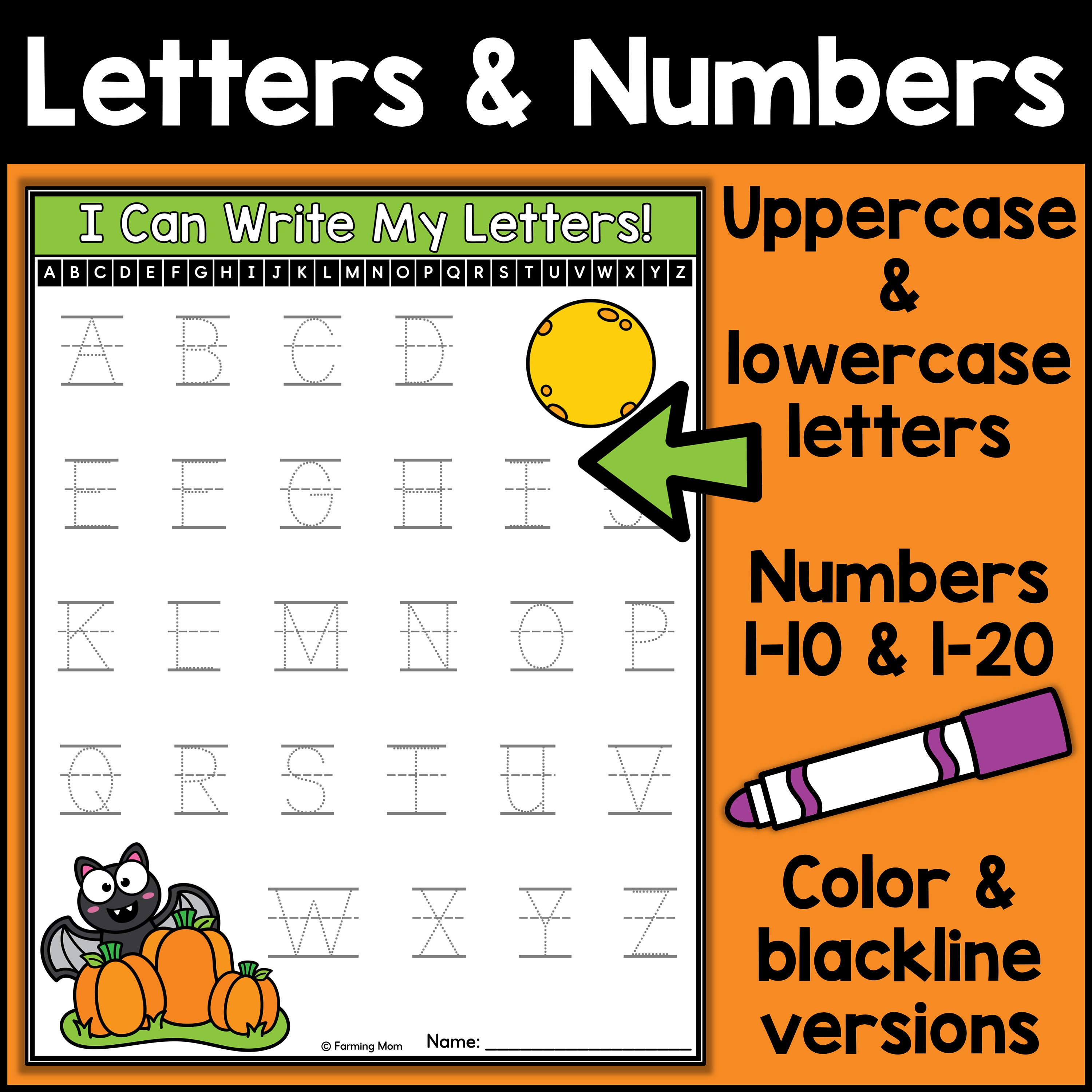 Halloween Tracing Worksheets and Alphabet Coloring Pages for Kids ...