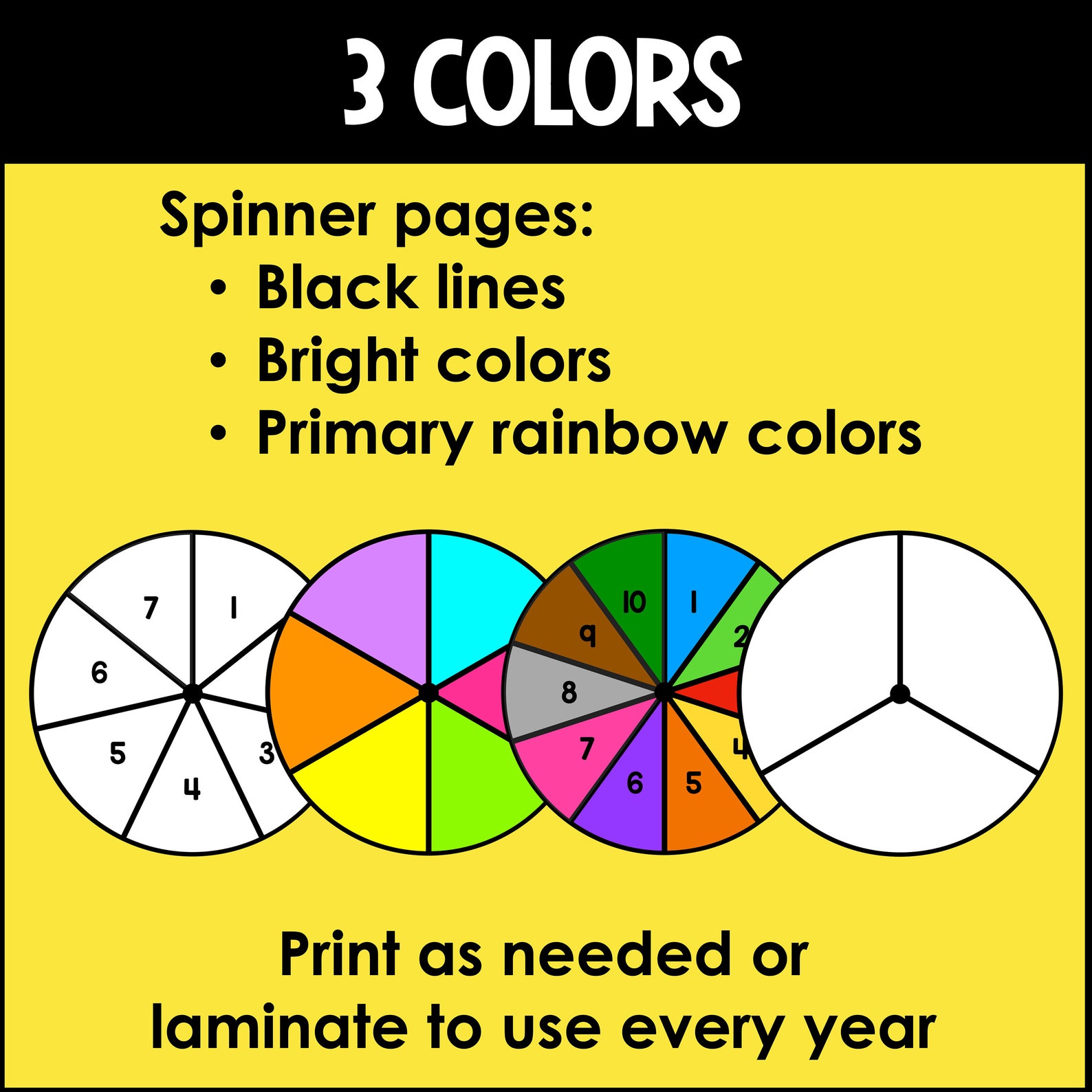 Game Board Spinner Printable Bundle - Etsy