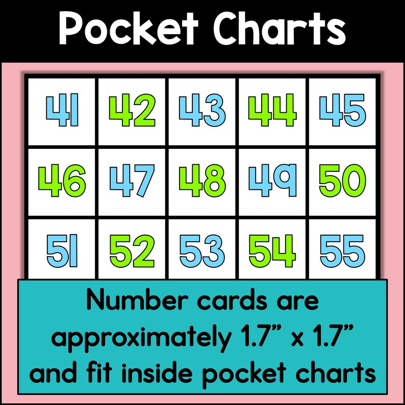 Number Flashcards Printable Tracing Numbers 1-100 Chart for - Etsy UK