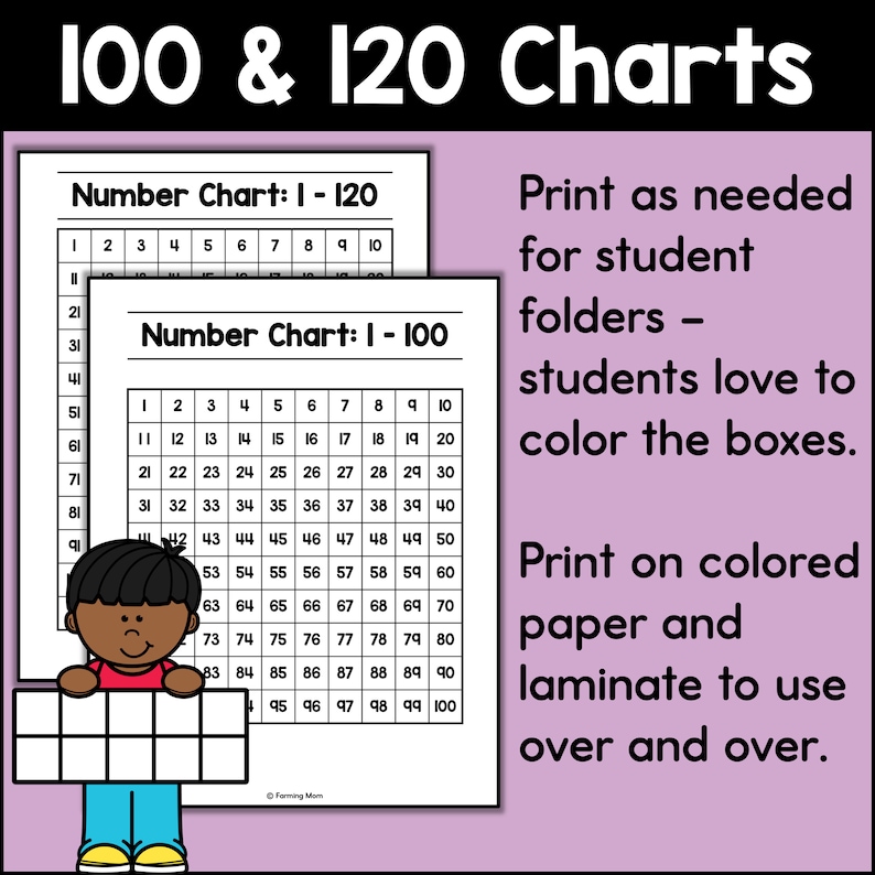 Hundred Chart and 120 Chart Even Odd and Prime Numbers for Kids - Etsy