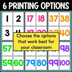 Number Flash Cards Numbers 1-100 Printable Flashcards for Kids - Etsy