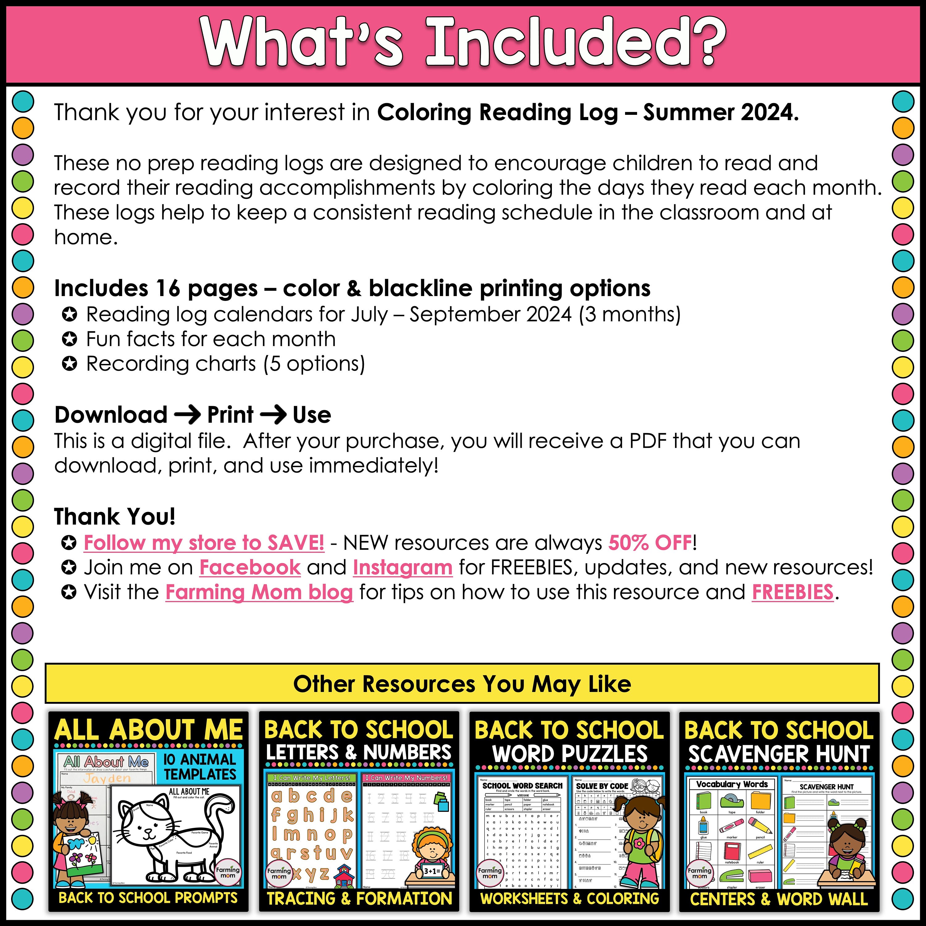 Summer Reading Chart July 2024 Calendar Printable Coloring Pages ...