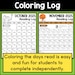 Monthly Reading Log for Kids Fall Coloring Pages October 2025 Calendar ...