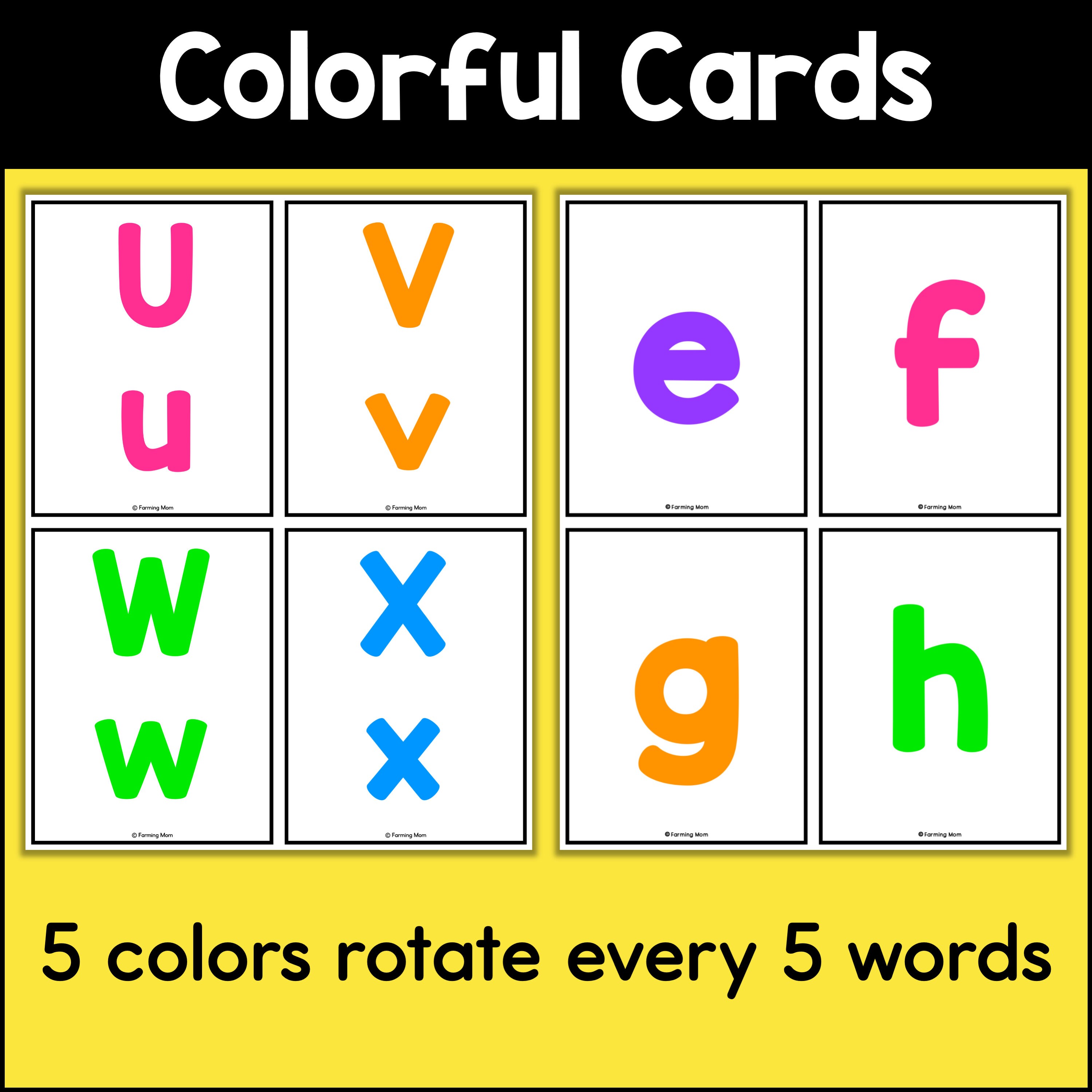 Alphabet Flashcards Printable A to Z Letter Flash Cards for Kids - Etsy