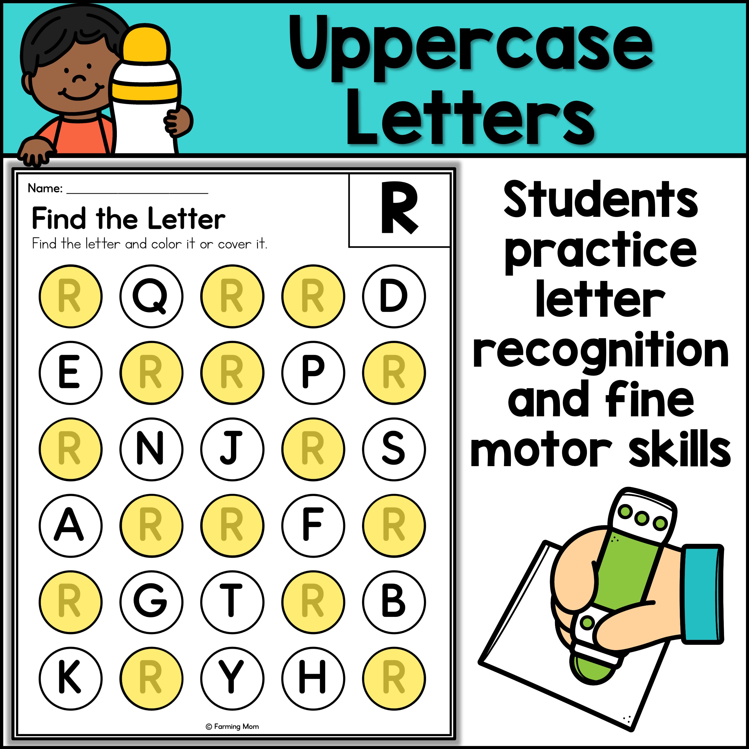 Alphabet Letters Search and Find the Letter Worksheets for Kids ...