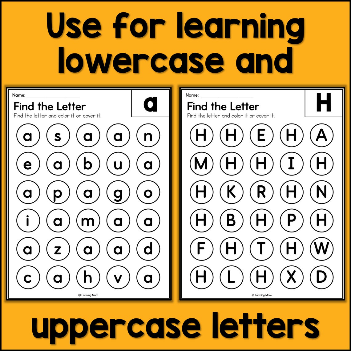 Alphabet Letters Search and Find the Letter Worksheets for Kids ...