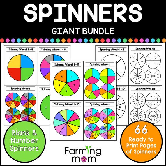 Game Board Spinner Printable Bundle - Etsy