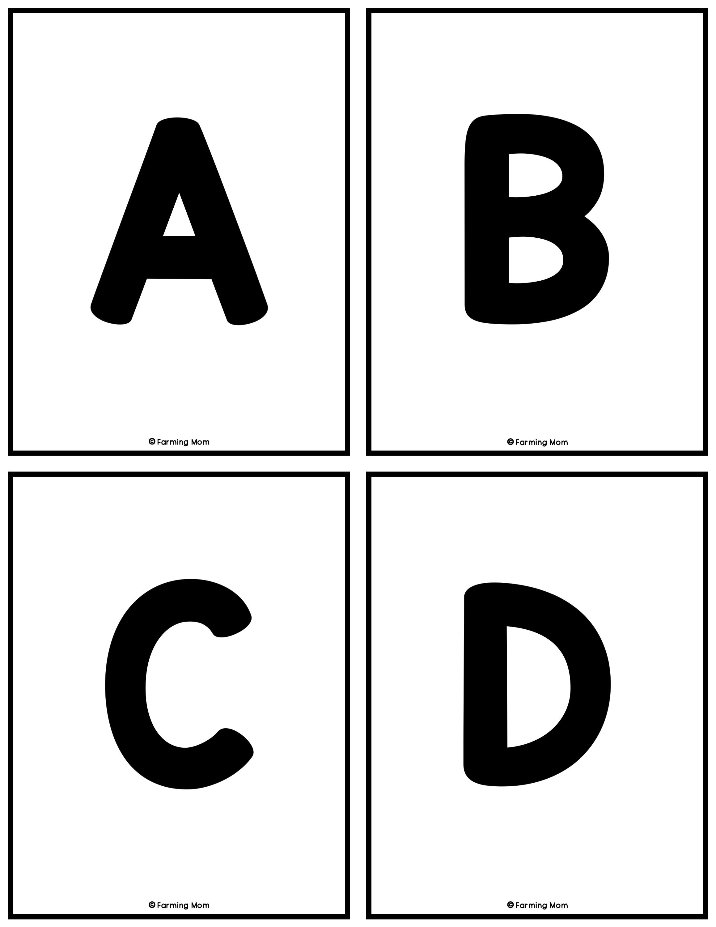 Alphabet Flash Cards Printable Large Format Letters - Etsy alphabet-flash-cards-printable-large-format-letters-etsy