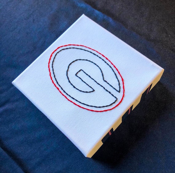 UGA Logo Canvas Embroidery | Etsy