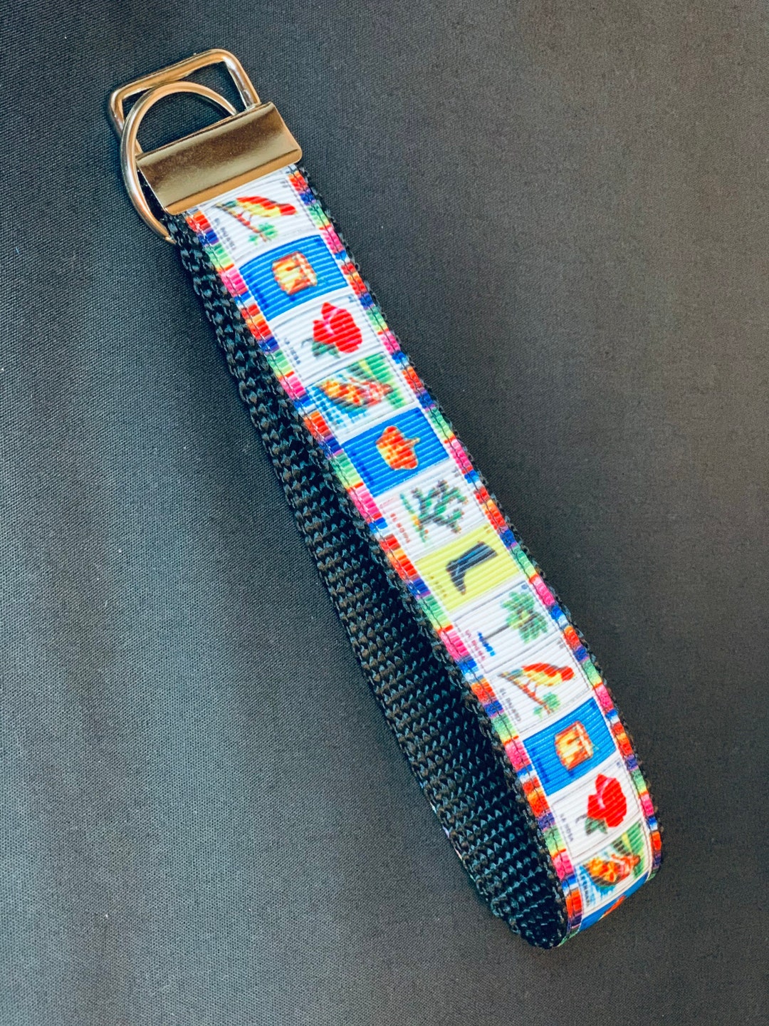 Lotería Mexican Bingo Wristlet Key Fob Key Chain - Etsy