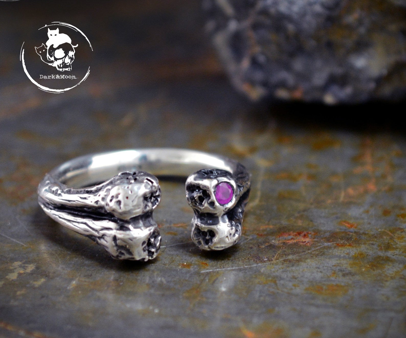 Solid Silver Stackable Bone Ring Handcrafted Silver Ring - Etsy