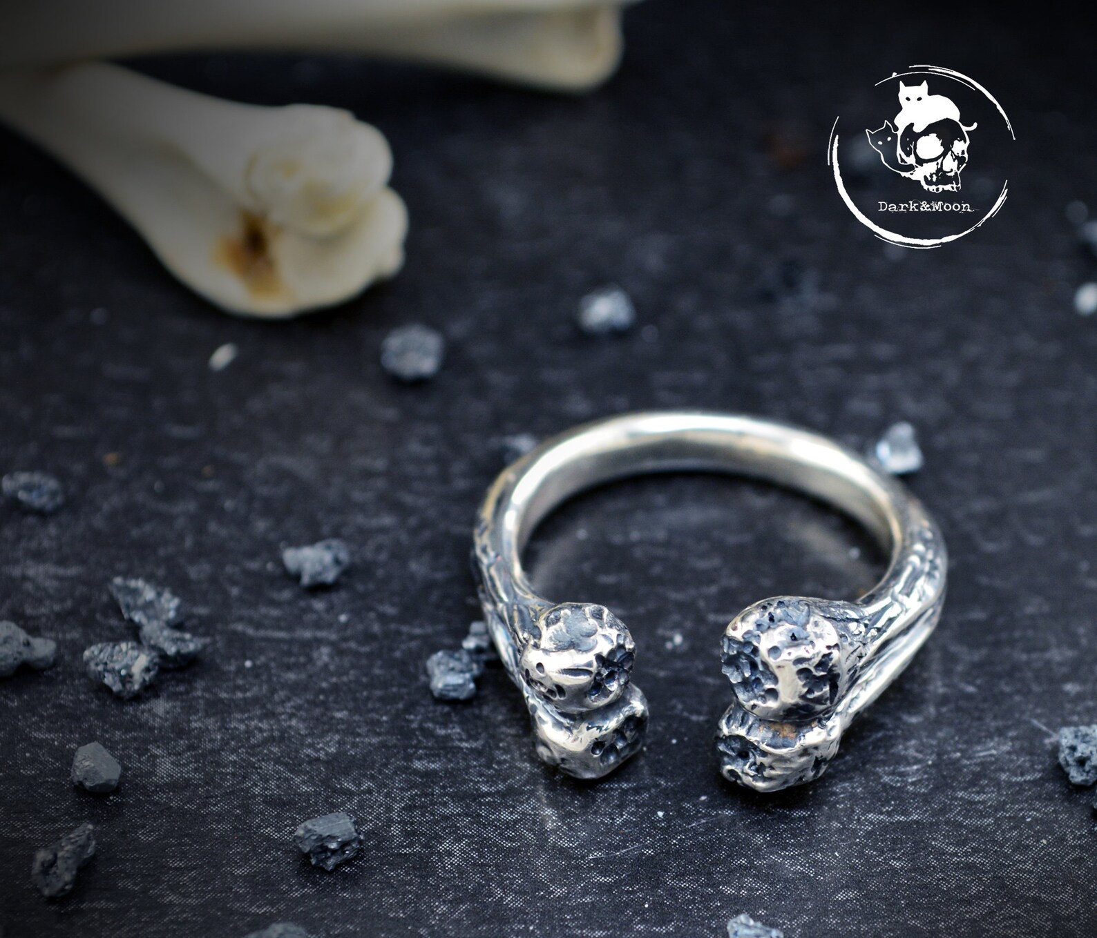 Solid Silver Stackable Bone Ring Handcrafted Silver Ring - Etsy