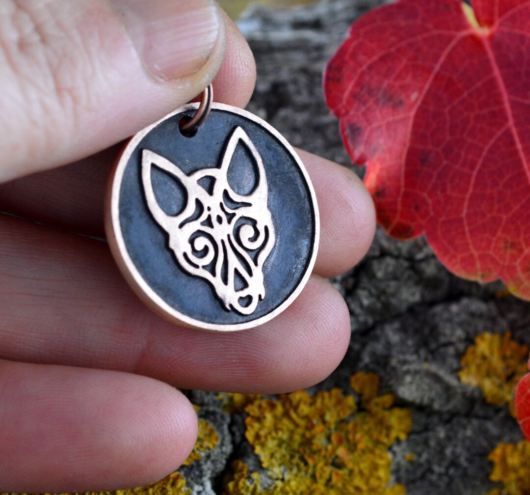 Pet Tag Viking Wolf, Personalized Tag With Name and Phone - Etsy