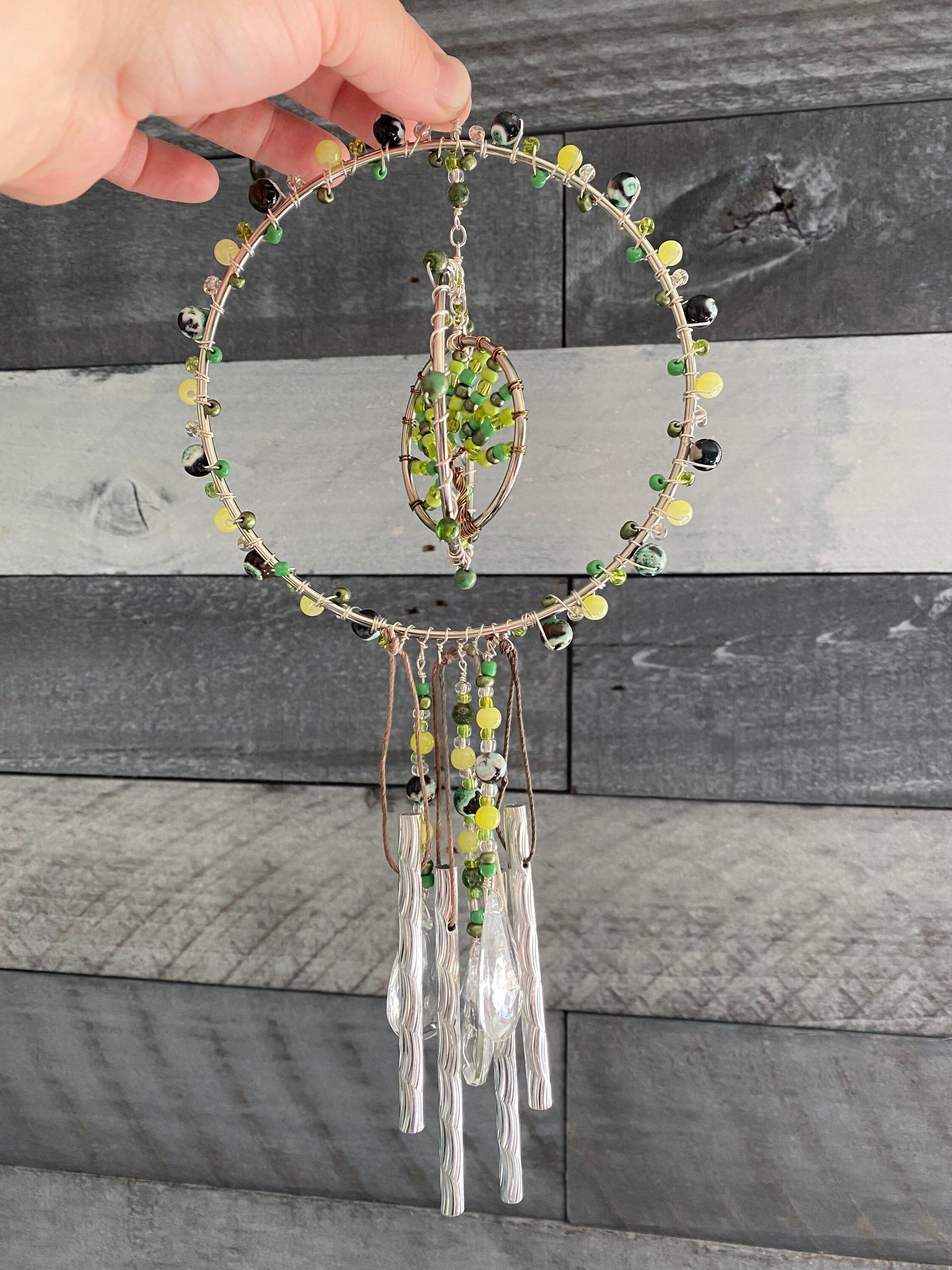 Green Tree of Life Windchime - Etsy
