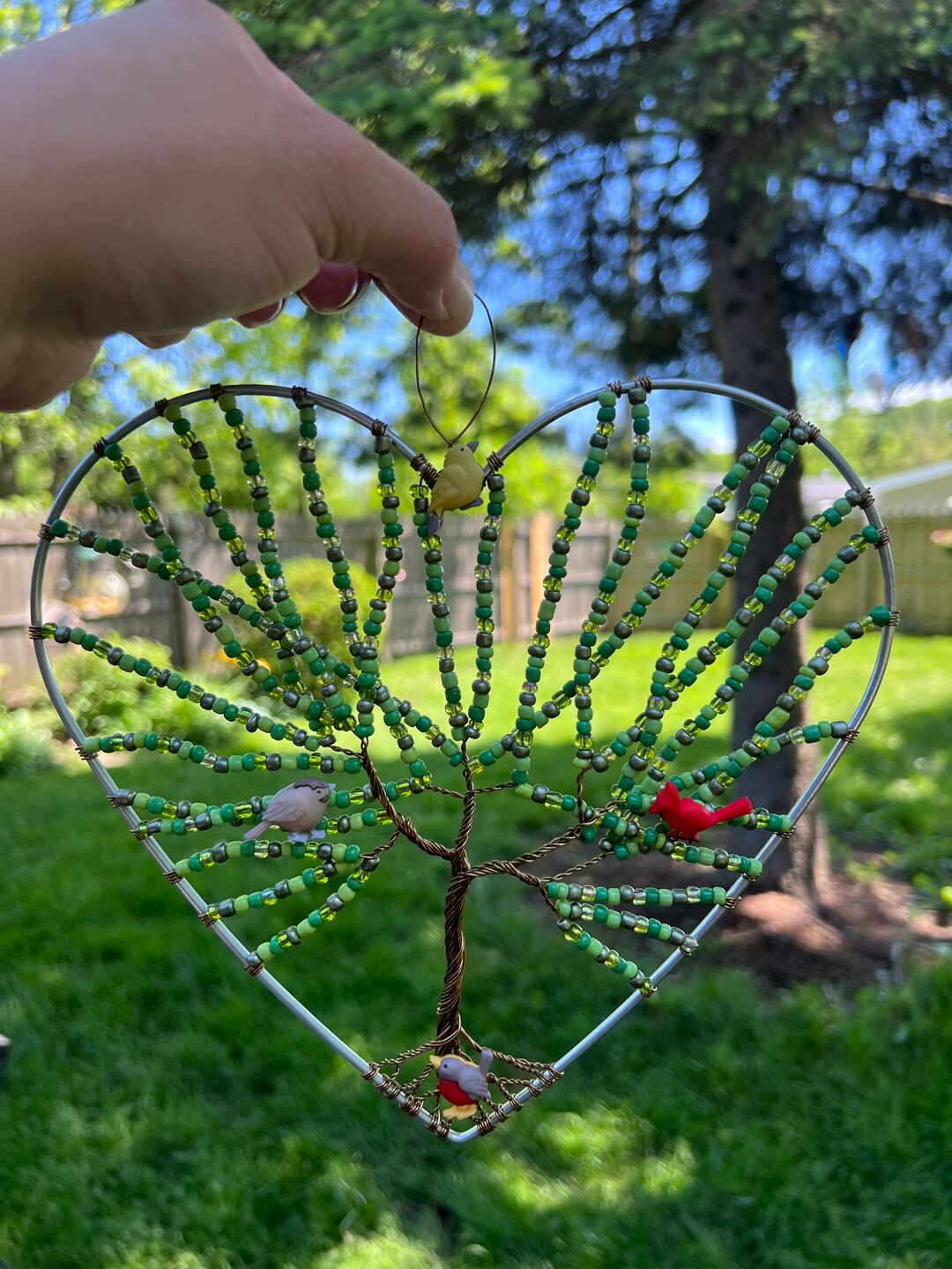 Backyard Bird Tree of Life Suncatcher - Etsy
