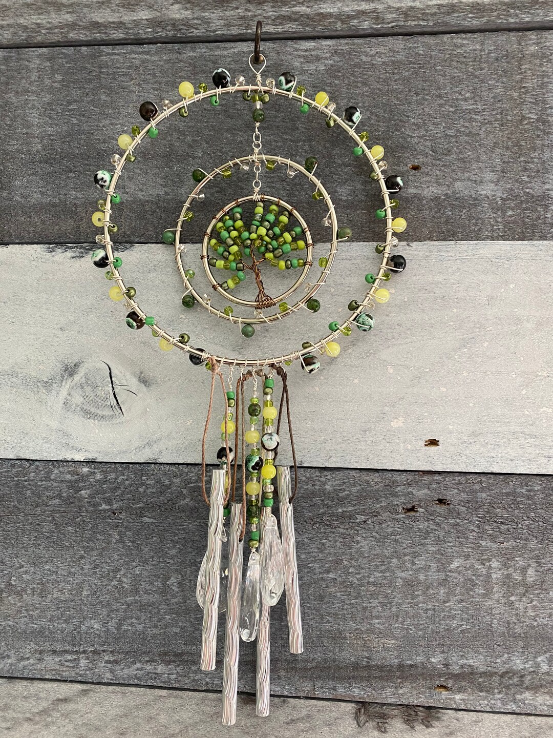 Green Tree of Life Windchime - Etsy