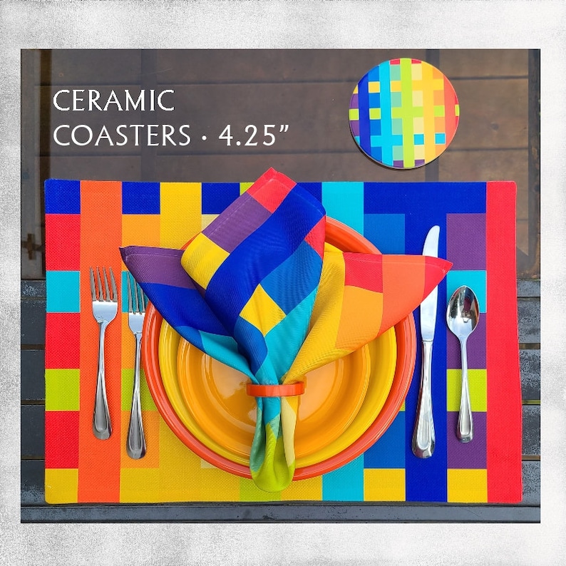 The Fiesta Collection: Festive & Colorful Coasters Napkins Placemats ...