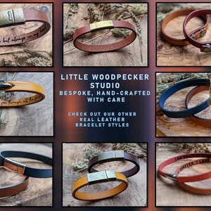 Secret Message Bracelet, Hidden Message, Personalised Real Leather ...