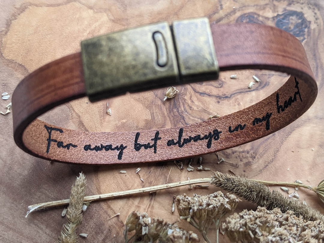Secret Message Bracelet, Hidden Message, Personalised Real Leather ...