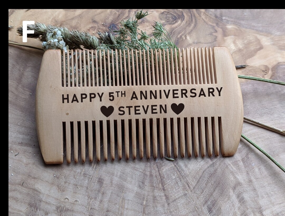 Personalised Beard Comb - Wooden Comb - Beard Gift for Him - Dad ...
